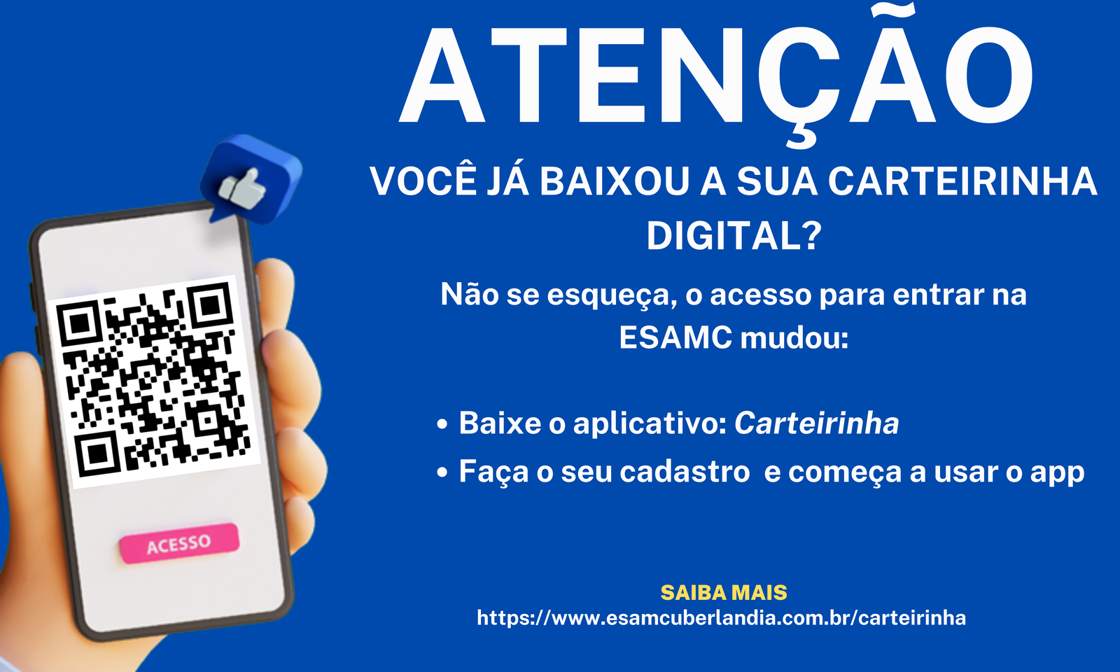 Esamc Uberlândia – A MENOR DISTÂNCIA ENTRE VOCÊ E O MERCADO DE TRABALHO